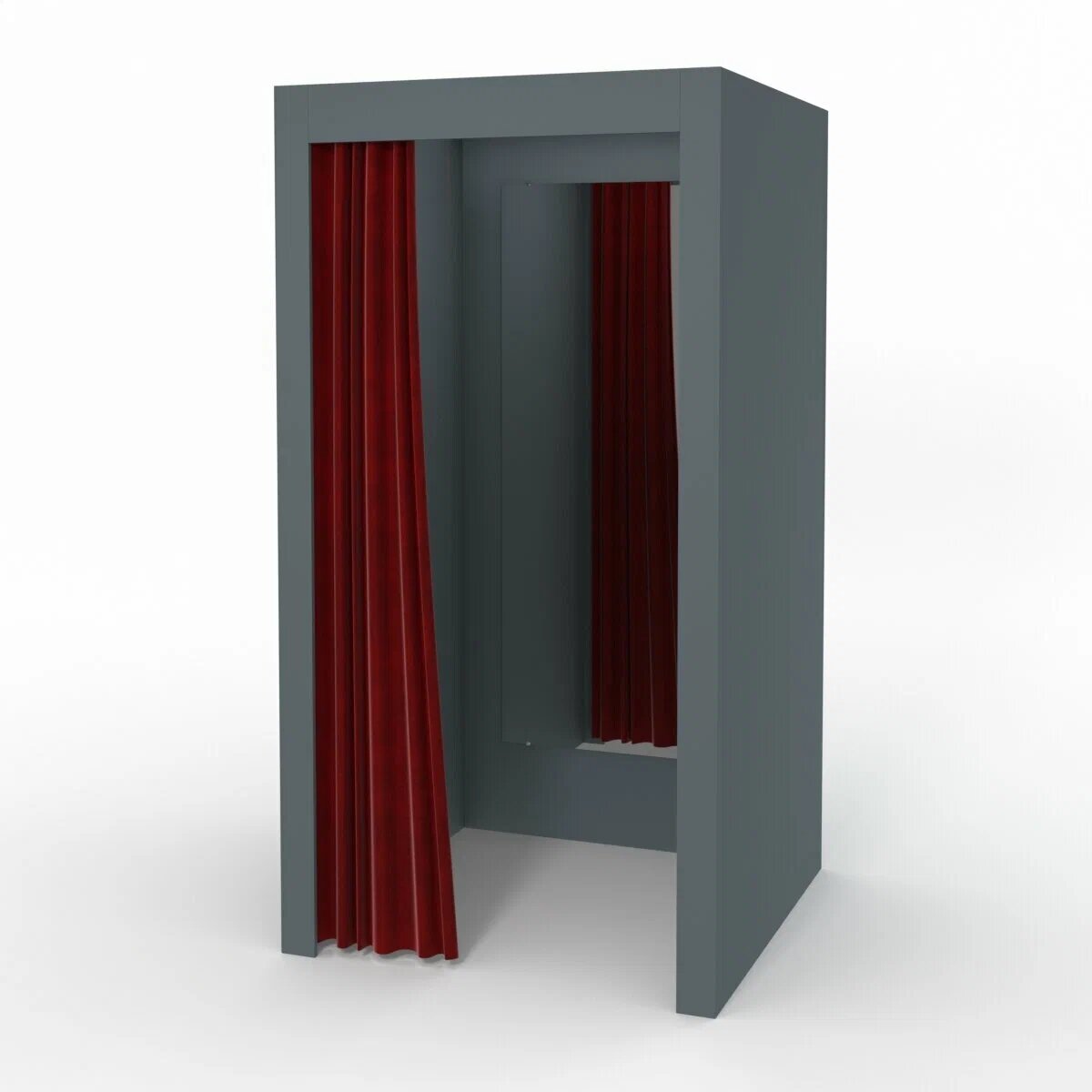 Примерочная кабина Акро Групп, ЛДСП, цвет Серый Графит, 205x122x120см