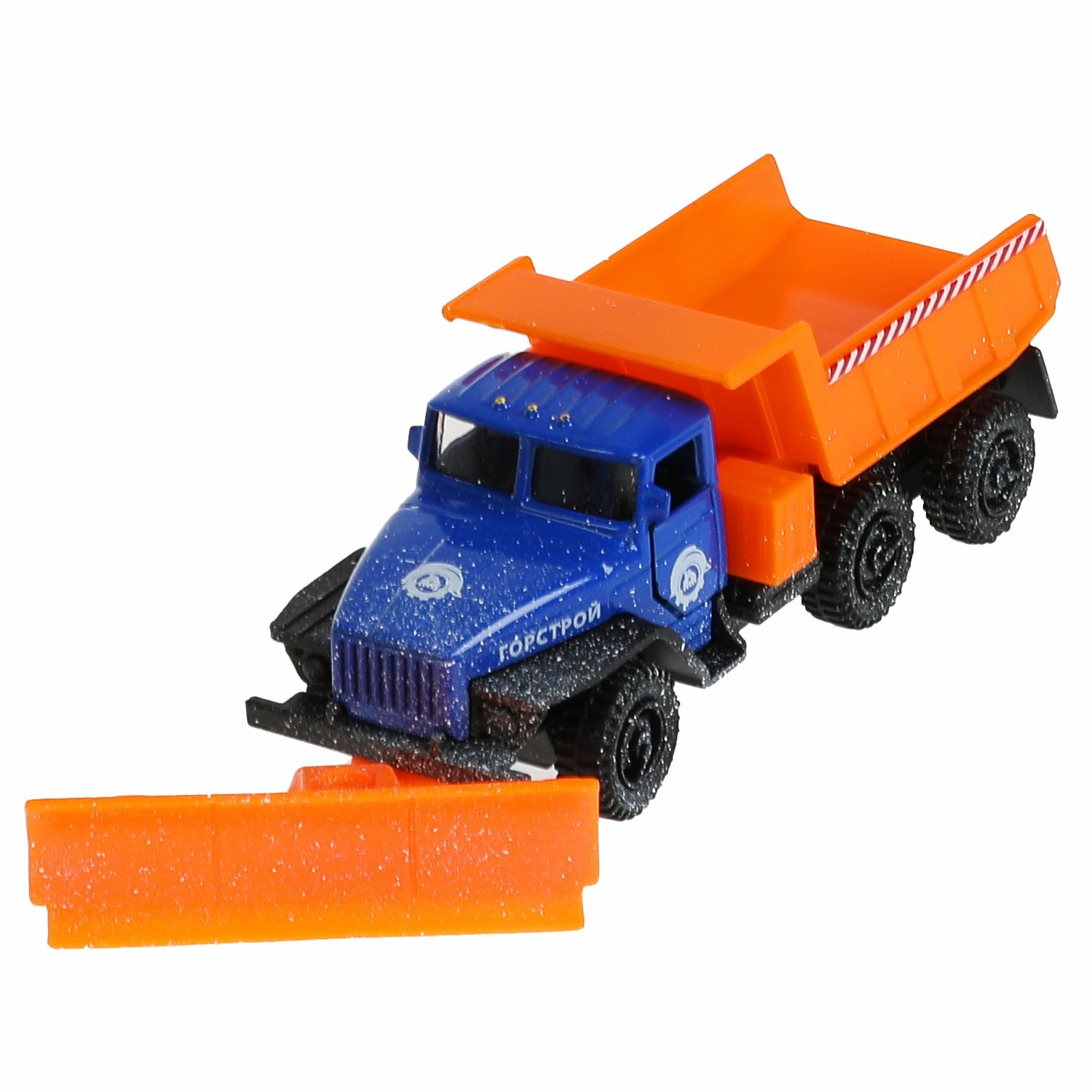 ТТехнопарк, Модель металлическая урал снегоуборочная (12 см, инерционная), SB-16-53-A(SNOW)-WB