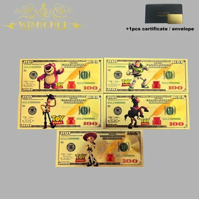 Miniso 2026 года, все стили, красивые наборы банкнот Disney Anime, золотая аниме-карта из 24-каратного золота для коллекции,
