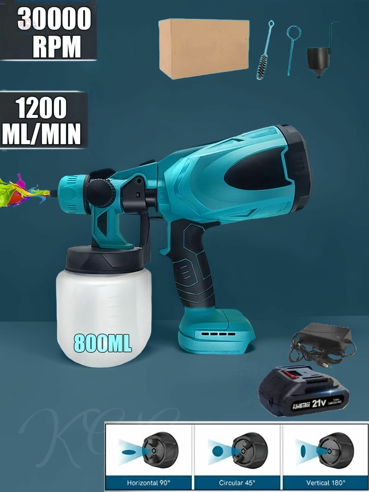 Электрический краскопульт для покраски стен и фасадов, распылитель краски с регулировкой потока, мощный инструмент для дома и гаража