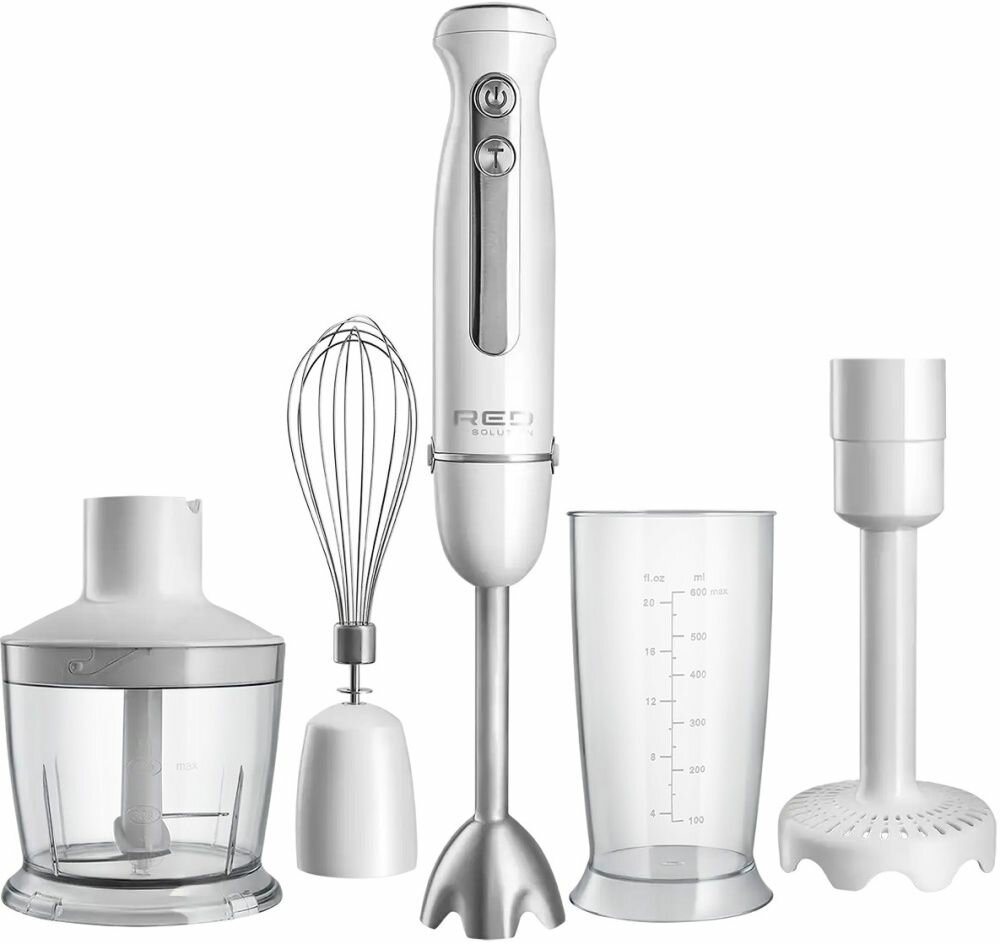 Блендер погружной RED SOLUTION HB2917P, 1300Вт, 2 скорости, белый