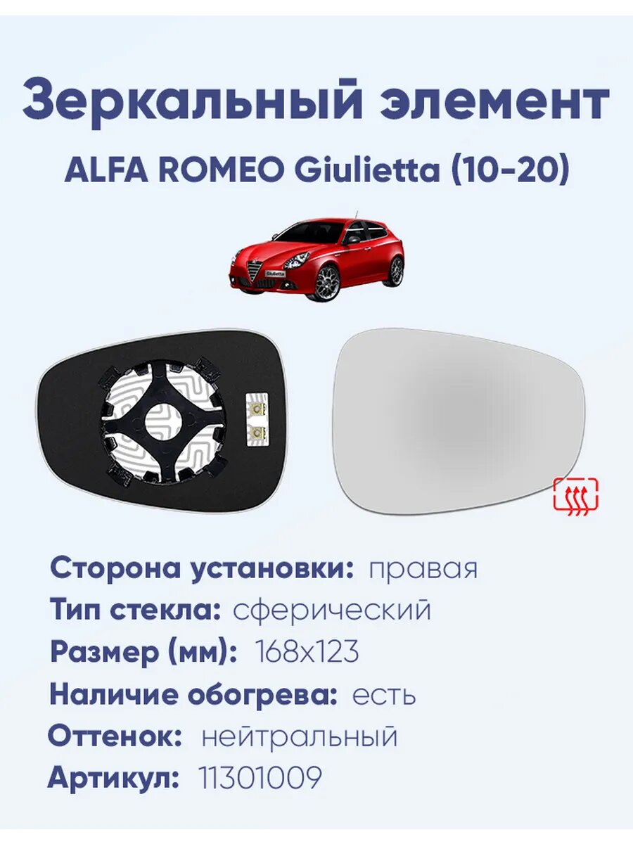 Зеркальный элемент правый ALFA ROMEO Giulietta (10-20)