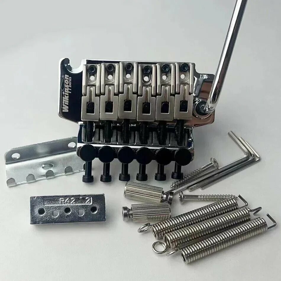 Wilkinson WODL1 6-струнная электрическая гитара с двойной фиксацией Tremolo System Bridge 42mm R2 Nut Black