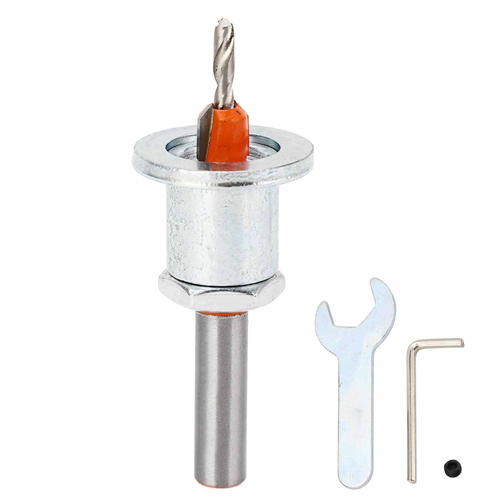 Регулируемое углубление: сверло для скрытых отверстий из сплава стали, 3.5 x 8 мм, серебристое, для деревообработки