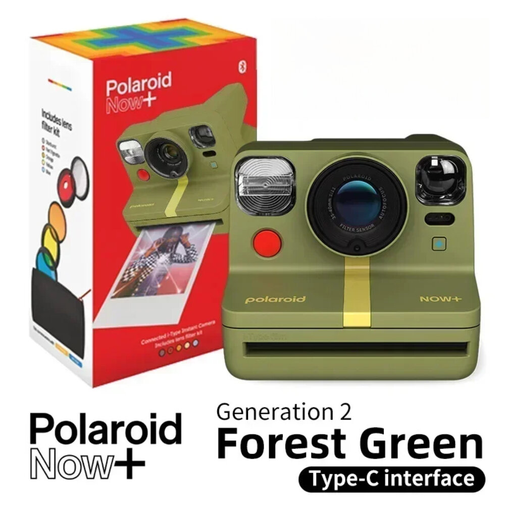 Polaroid NOW+ Camera Generation 2 Радужная Камера Для Однократного Получения Черно-белых Изображений