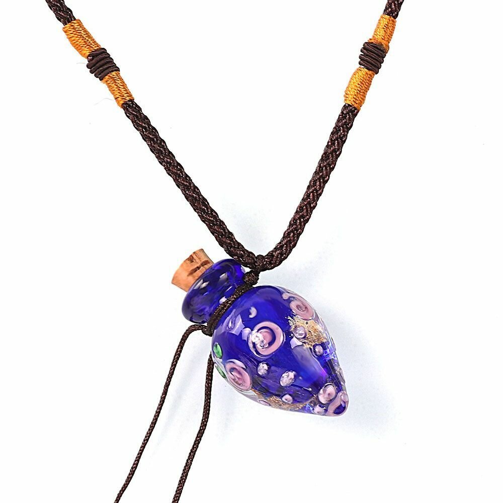 Аромакулон для эфирных масел на шею, кулон на цепочке/Бутылки с духами и эфирным маслом