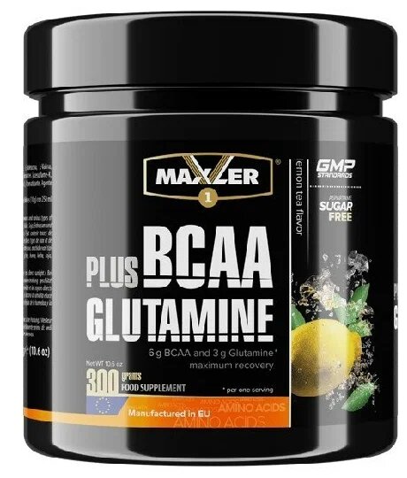 BCAA Maxler BCAA+Glutamine, лимонный чай, 300 гр.