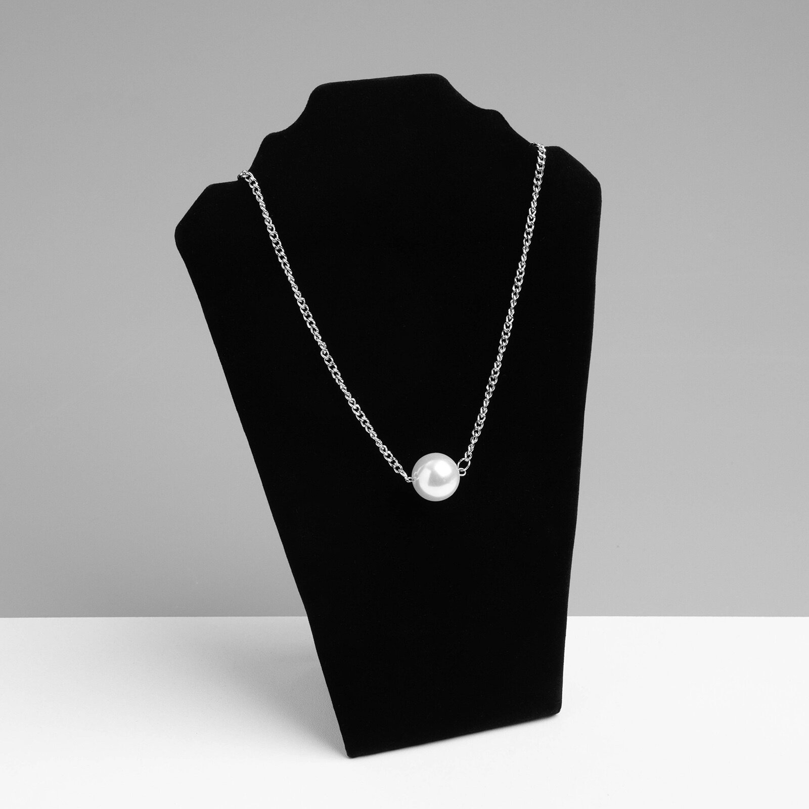 Бюст для украшений QF, 15×6×23 см, h=23 см, чёрный