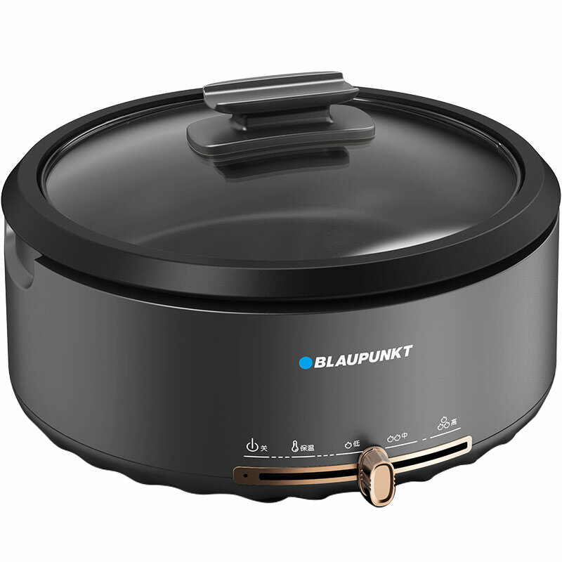 Электрическая фондюшница Blaupunkt черная, 1,5 литра, для 6 человек, с терморегулятором, легкая в очистке