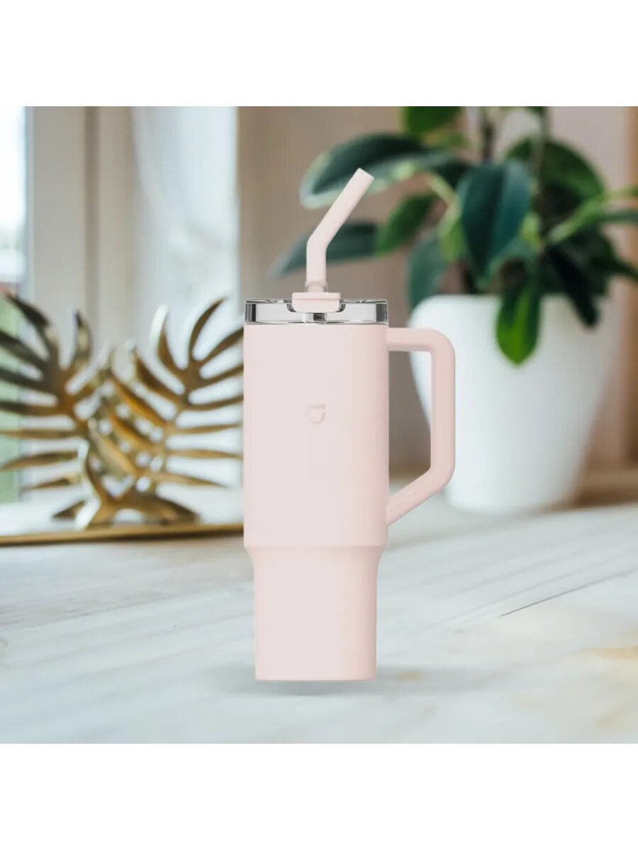 Термокружка Mijia "Sippy Cup", для детей и взрослых, розовая, 1 л