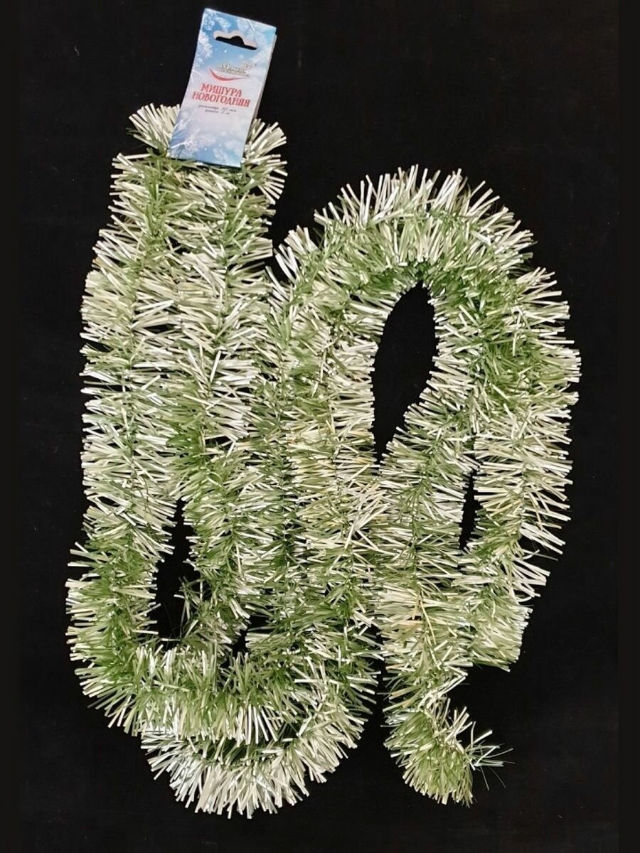 Набор Мишура матовая Салатовая 6ти слойная, длина 2м. D 50мм MAG6-50-02-M (3шт)