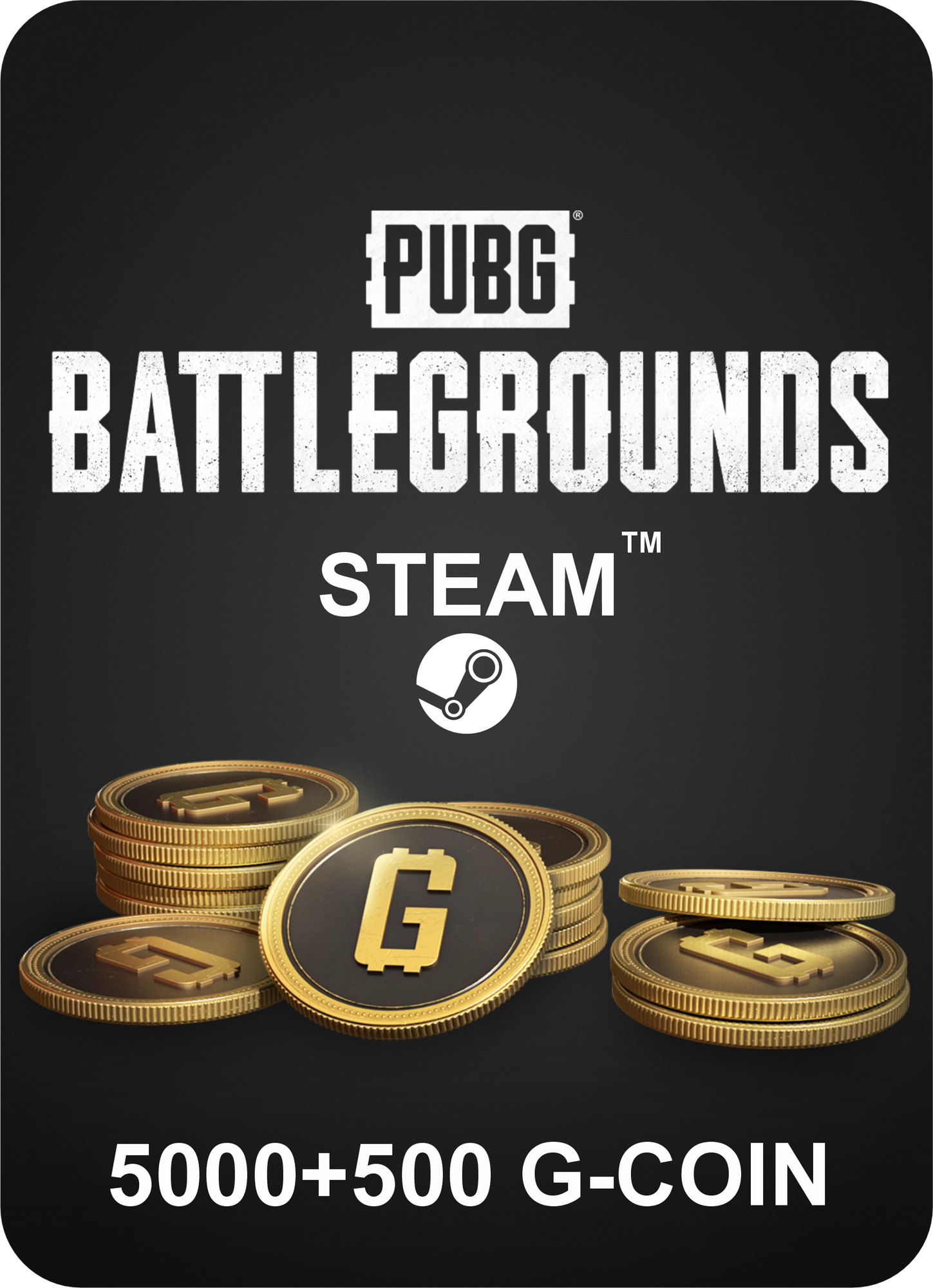 Подарочная карта PUBG Steam PC 5000+500 G-Coin - Любой Регион / Gift Card PUBG Steam PC 5000+500 G-Coin - Global