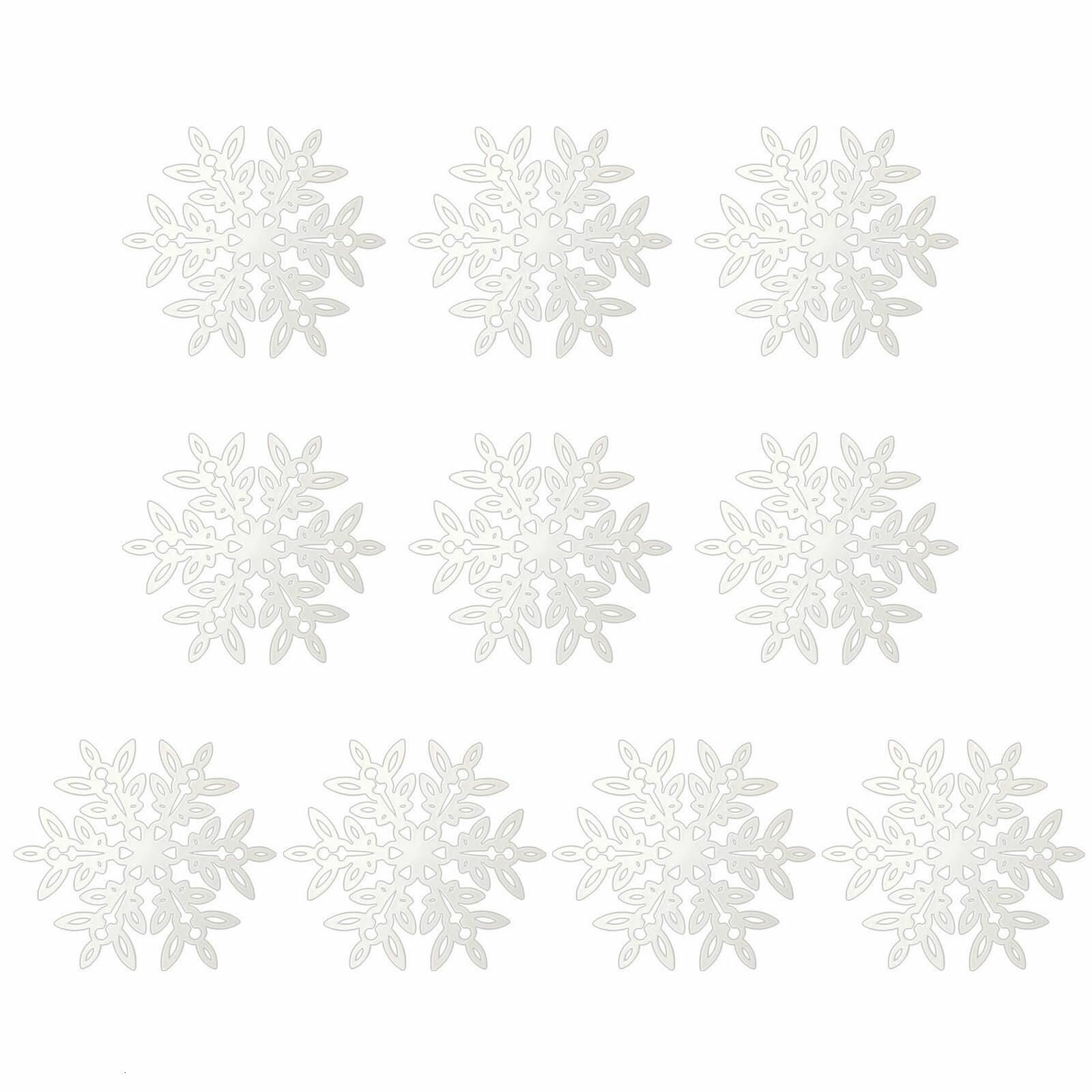 Рождественская снежинка Подвеска 10 шт. Креативное украшение для дома, спальни, гостиной, - 09