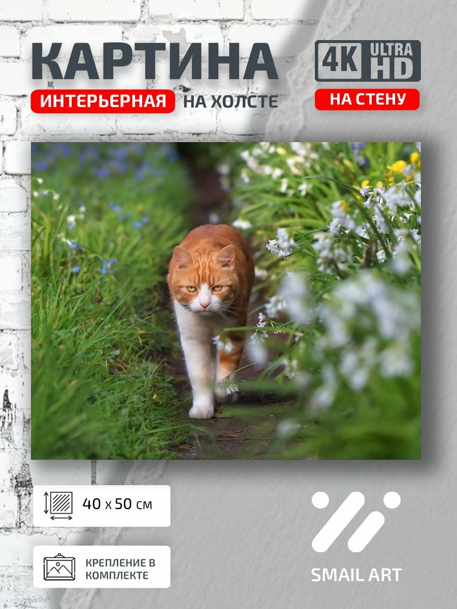 Картина на холсте интерьерная 40 на 50 на стену Рыжий Landscape для кабинета пейзаж декор