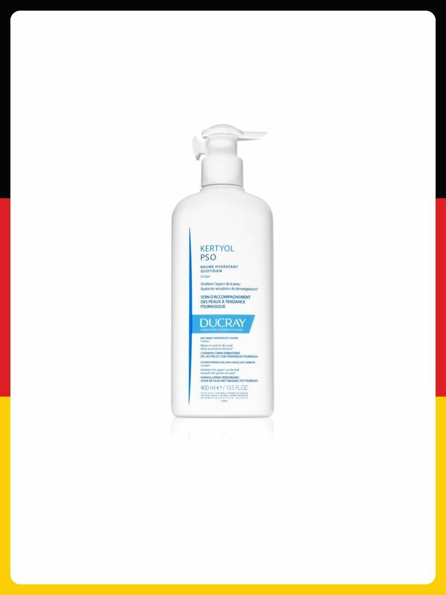 Лосьон для тела Ducray Kertyol P.S.O. Moisturizing Body Balm for Skin Irritation and Itching, 400 мл