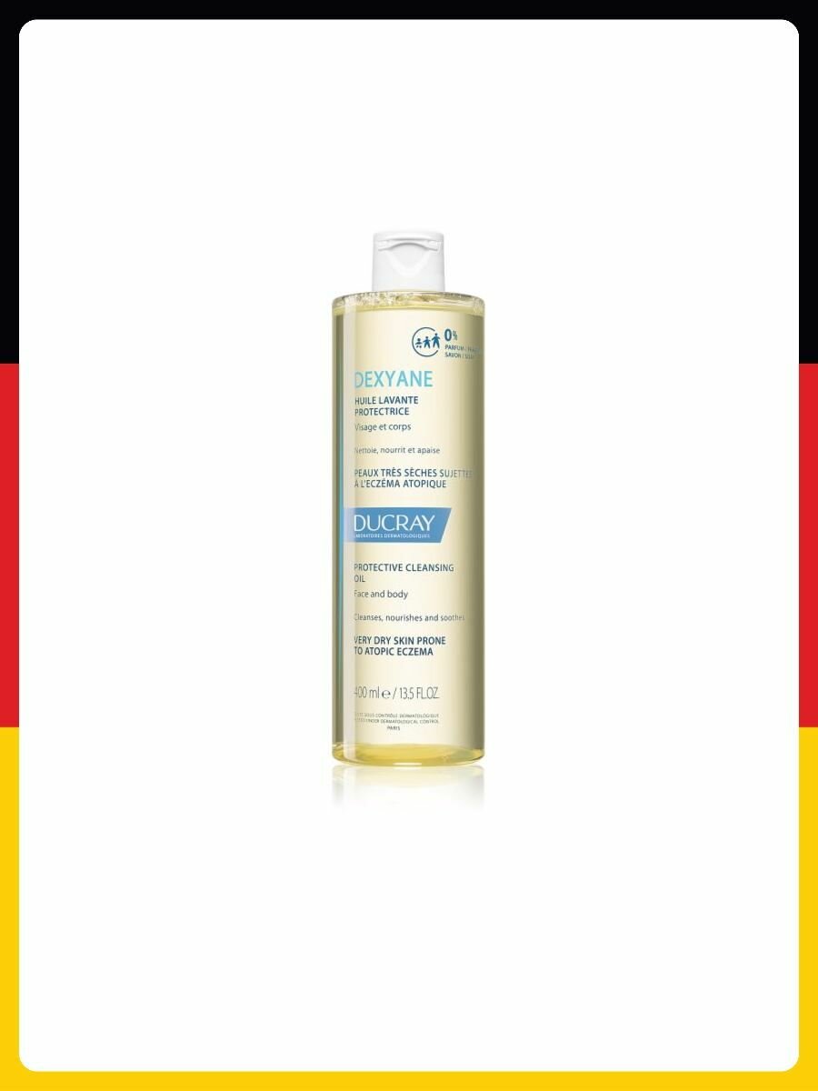 Масло косметическое Ducray Dexyane cleansing oil for very dry, sensitive and atopic skin, 400 мл