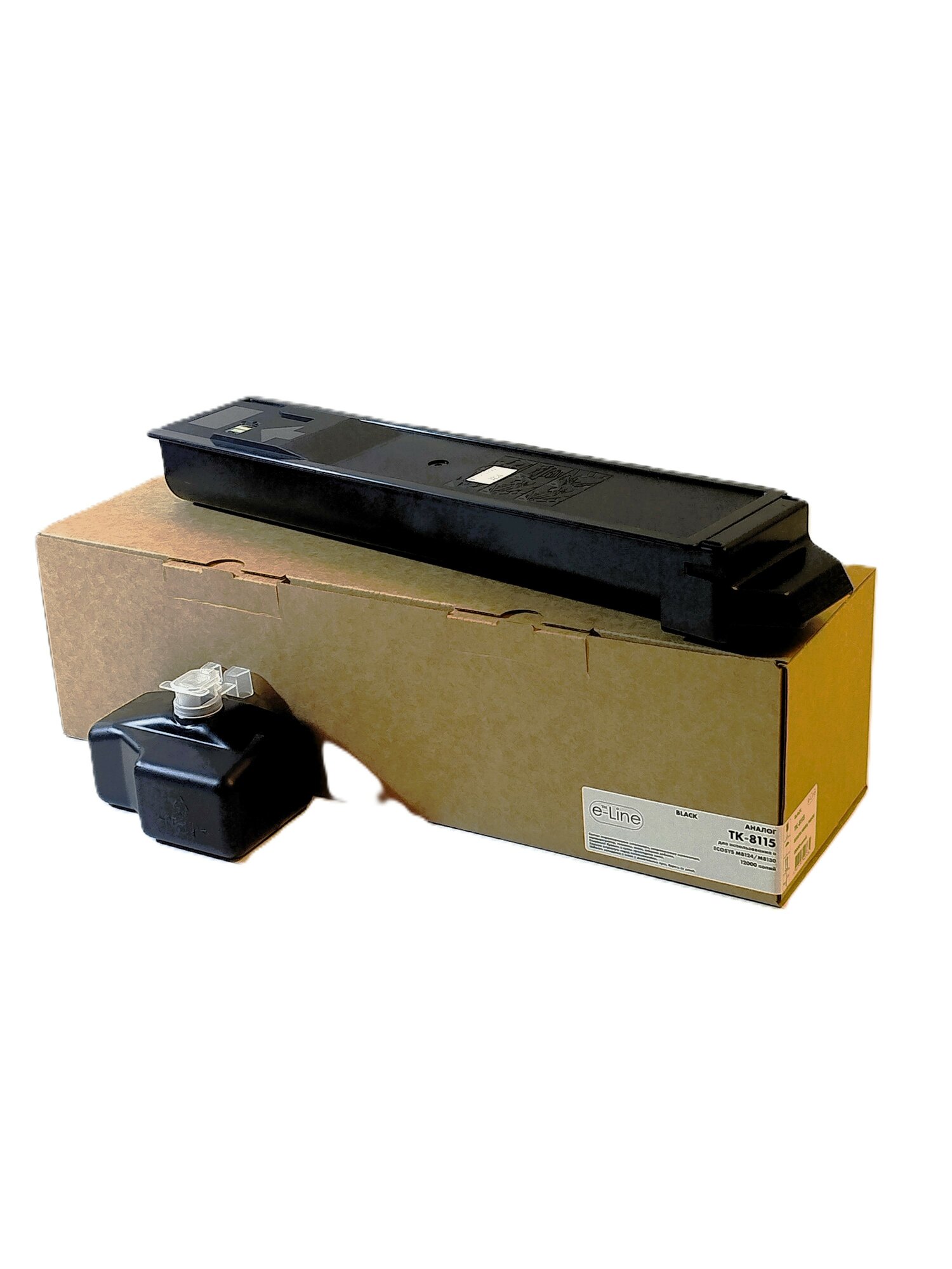 Тонер картридж TK-8115K, E-Line, для Kyocera ECOSYS M8124cidn M8130cidn, черный, 12000 листов