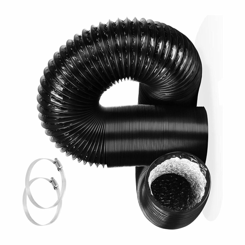 Вентиляционный канал 150 мм вытяжной канал-№ 12 черный шланг 2 метра