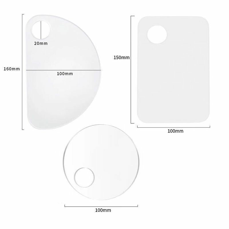 Прозрачная акриловая палитра для студентов-художников, легко чистится и портативная палитра для акварели и гуаши