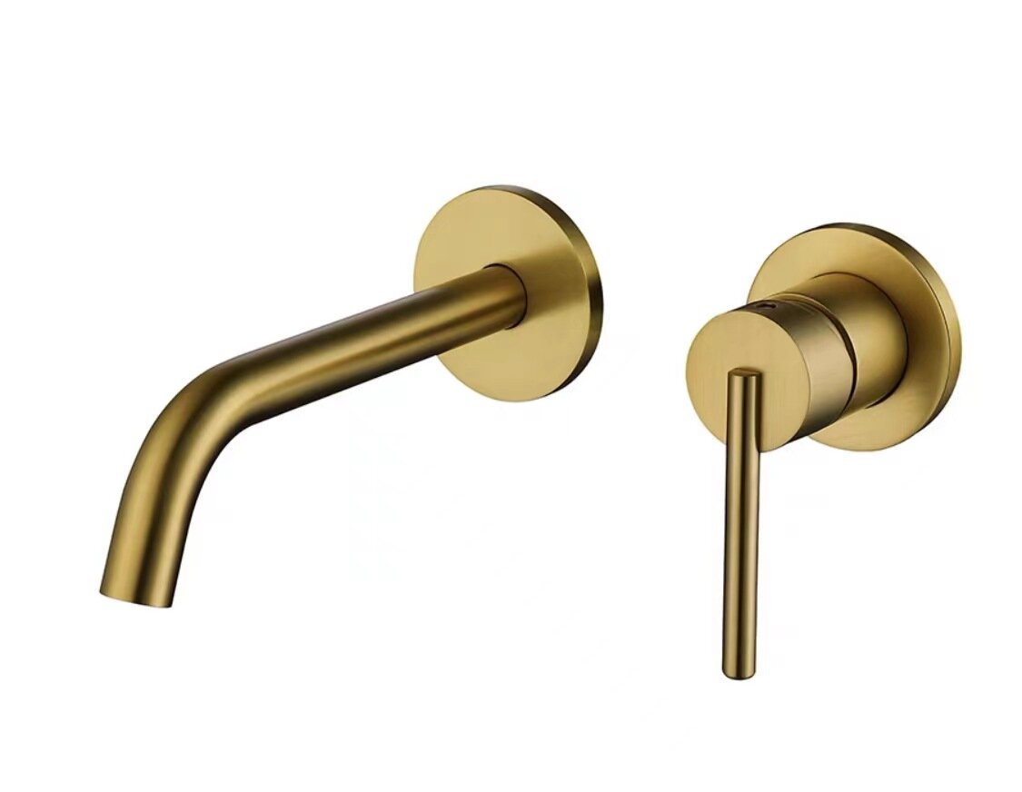 Интегрированный смеситель для раковины с горячим клеем PPR, предварительно встроенный в стену, полностью медный смеситель для горячей и холодной воды для умывальника