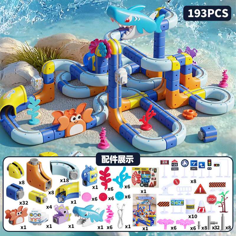 Трансформируемая магнитная трековая машина, детская образовательная игрушка, строительные блоки, антигравитационная магнитная левитация, игрушечная железнодорожная трасса для мальчиков