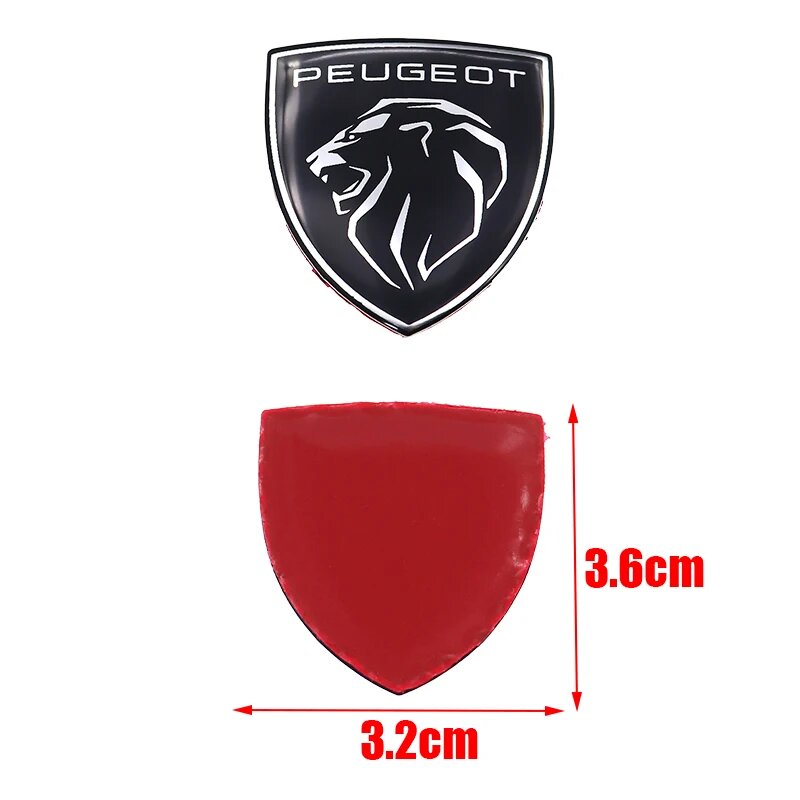 1 шт. 3D накладка Peugeot алюминиевая эмблема рулевого колеса наклейка на руль автомобиля наклейка салон автомобиля эмблема автомобильные аксессуары