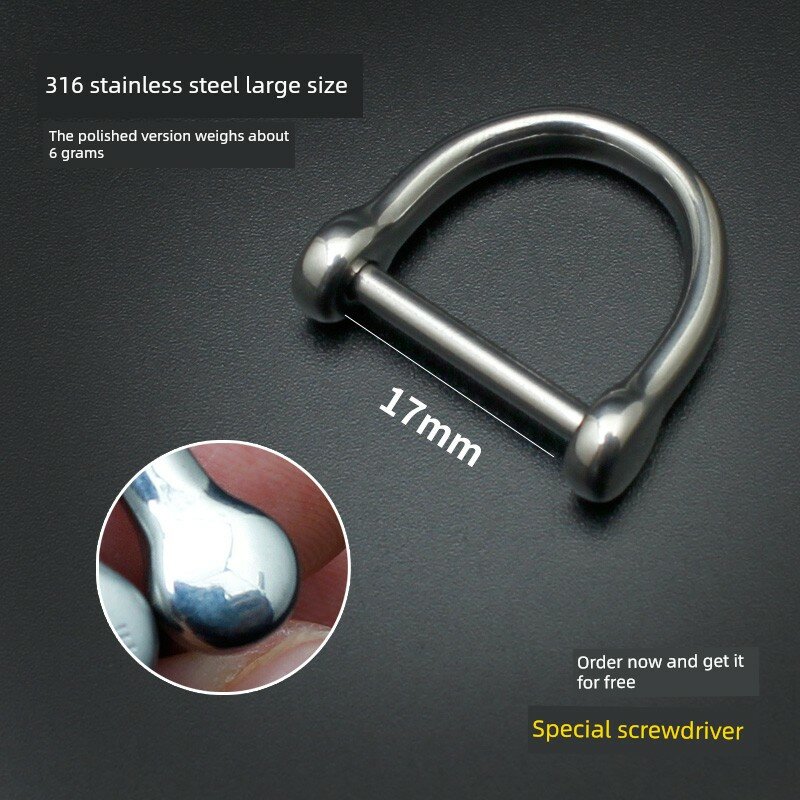 Брелок с пряжкой в форме подковы из чистого титанового сплава, мужской брелок в форме подковы из нержавеющей стали 316,
