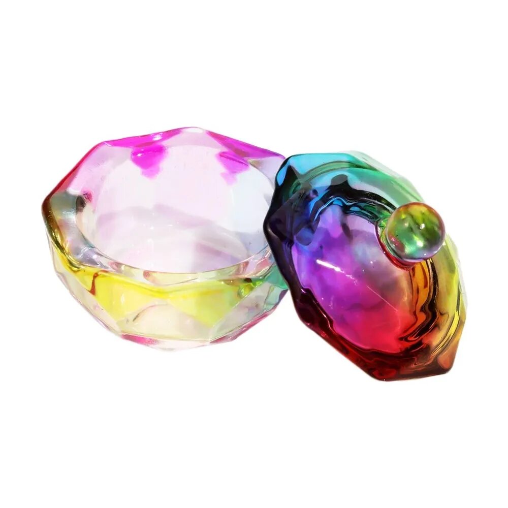 (1 шт.) Nail Art Crystal Glass с крышкой - Illusion Octagonal