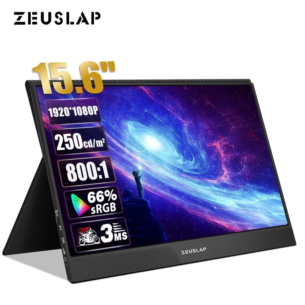 ZEUSLAP 15.6" Монитор Z15SP, черный
