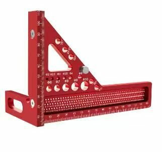 Прямоугольный треугольный линейка плотника из алюминиевого сплава 45/90 градусов, многоугольная высокоточная маркировочная квадратная линейка для столярных работ