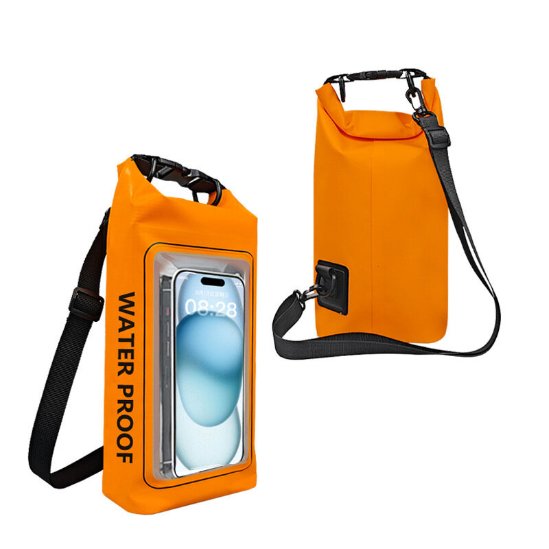 Водонепроницаемый чехол для телефона из ПВХ 2-в-1, популярный на улице, с сенсорным экраном, для рафтинга, плавания и дайвинга