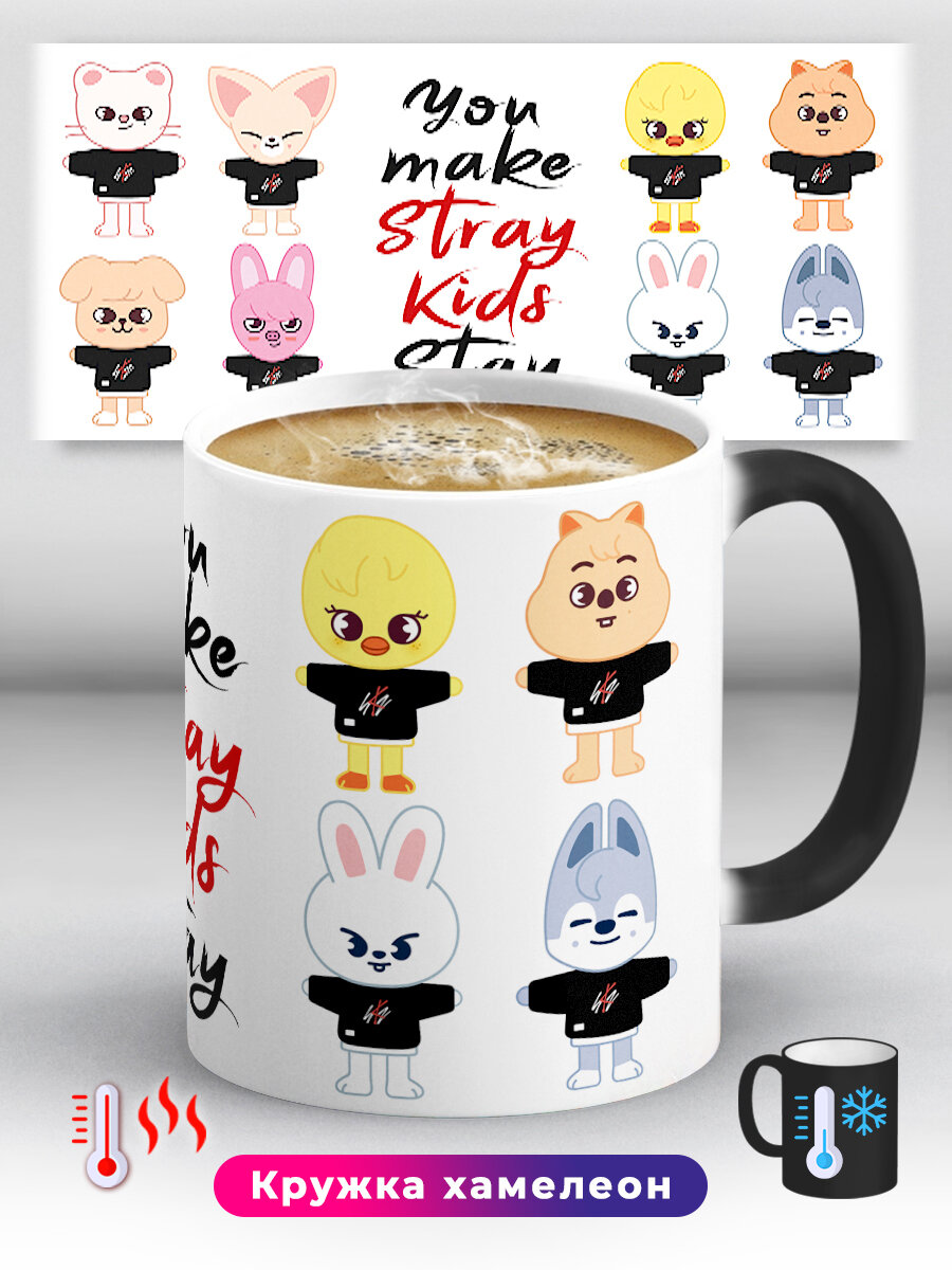 Кружка хамелеон You make Stray Kids Stay Zoo Skzoo SKZ СКЗ
