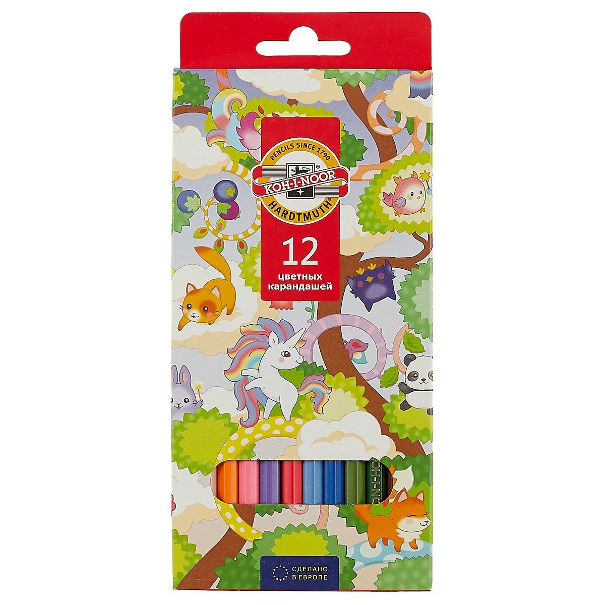 Карандаши цветные Koh-I-Noor, "Волшебный лес", 12 цветов