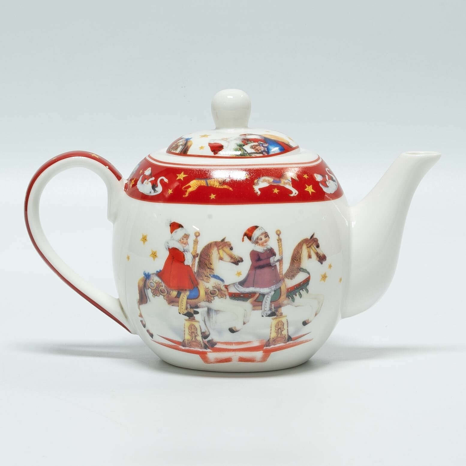 Чайник заварочный фарфоровый 750 мл Lenardi Новый год, заварник для чая фарфор