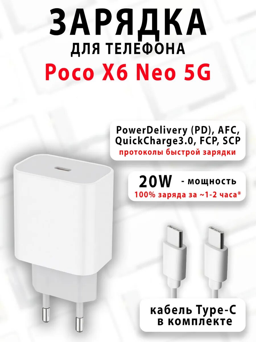 Зарядное устройство для телефона Poco X6 Neo 5G