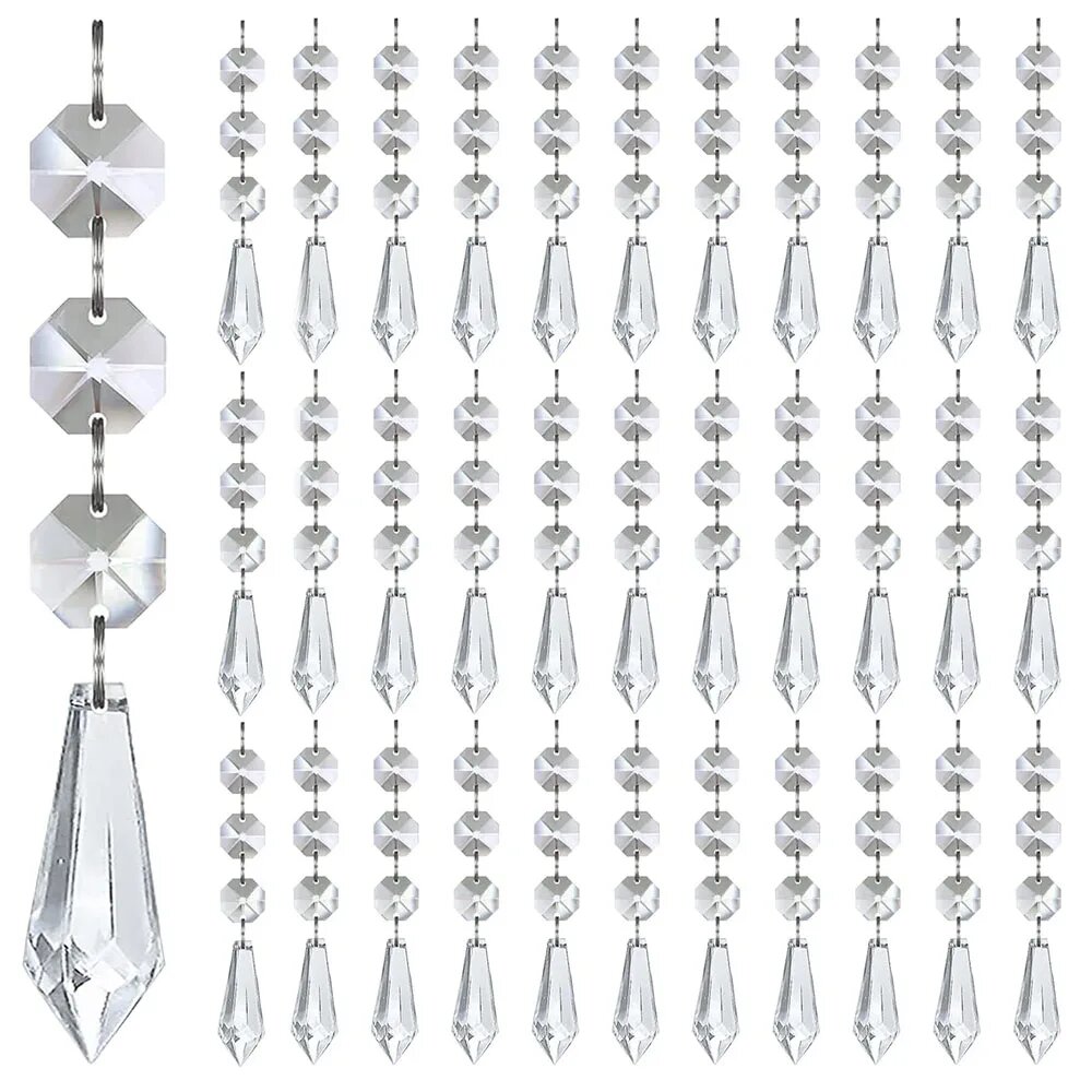 Прозрачные хрустальные сосульки-призмы 38 мм AB кристалл U-образная призма люстра стеклянные кристаллы подвески подвесные для замены люстры