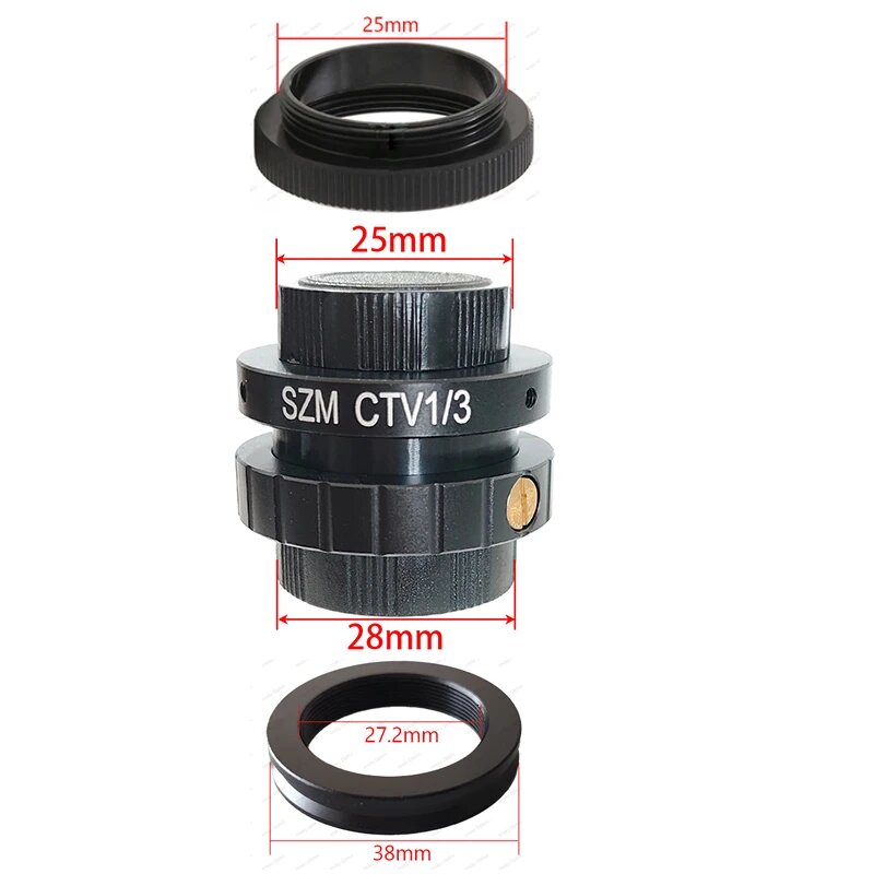 Адаптер для камеры микроскопа Imsky 1/3CTV CCD 1-3X-Ring-C