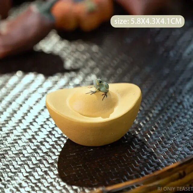 Китайские фигурки чайных питомцев из фиолетовой глины, реалистичные изделия ручной работы в форме фруктов, чайные сервизы, украшения для дома и сада, художественные подарки.