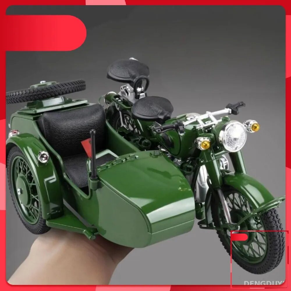 Эксклюзивная модель Урал М72 СССР в масштабе 1:10, выполненная из металлического сплава, дополнена реалистичными световыми и звуковыми эффектами