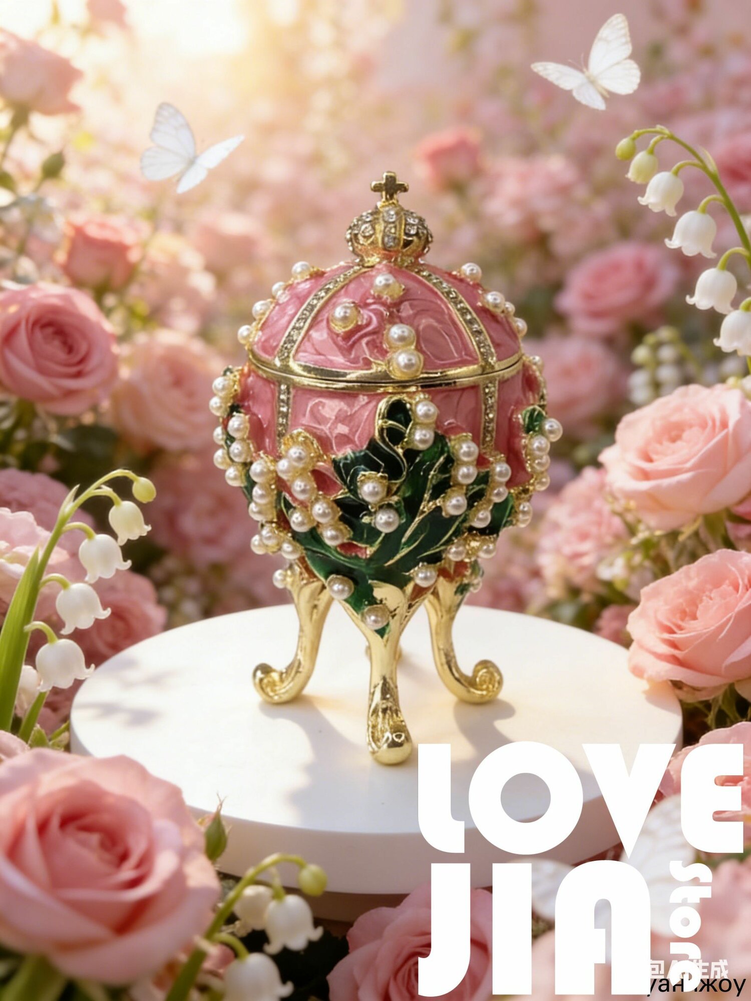 Шкатулка-яйцо Для украшений "Ландыш", 1 шт