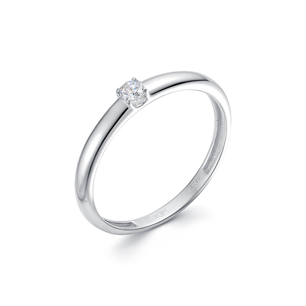 Кольцо помолвочное, белое золото, 585 проба, бриллиант