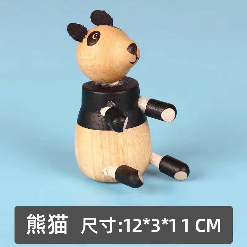 Современные минималистичные деревянные фигурки животных, имитированные шарнирные модели животных, экологически чистые куклы из массива дерева, детские деревянные игрушки.
