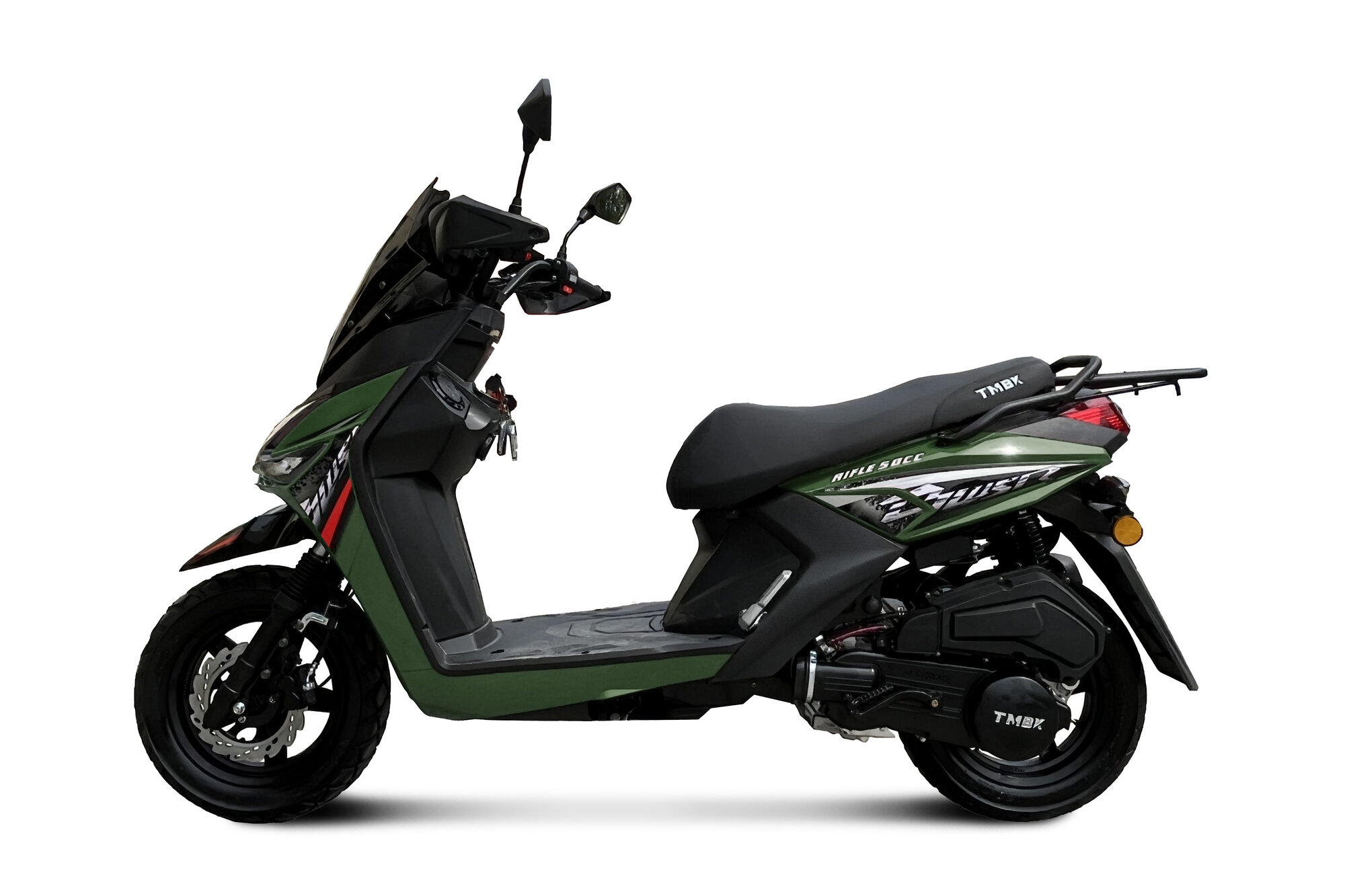Скутер TMBK "Rifle", зеленый, 50 куб. см, 4-х тактный двигатель, клиренс 120мм