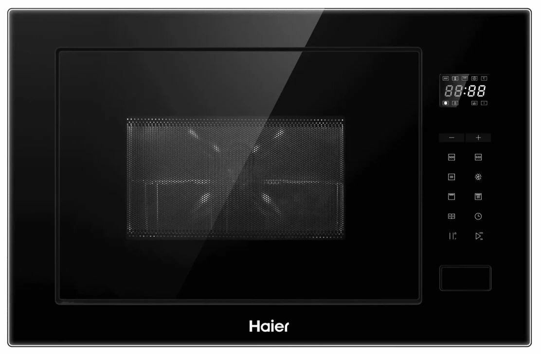 Встраиваемая микроволновая печь Haier HMX-BTG259B, 900 Вт, 25 л, гриль, черный