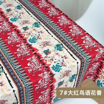 Африканская ткань хлопок лен винтаж печать 50x145 см
