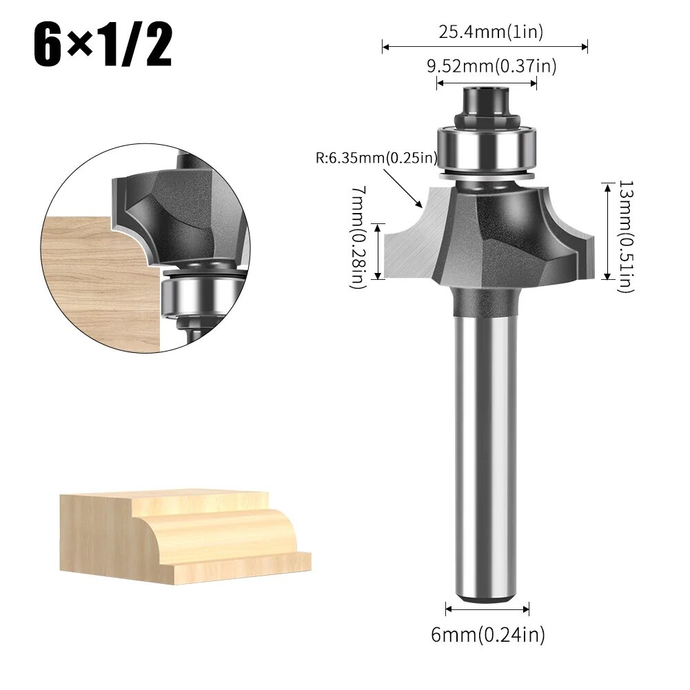 Фреза JGZUI для дверных панелей 6/12 мм 6X12.7mm