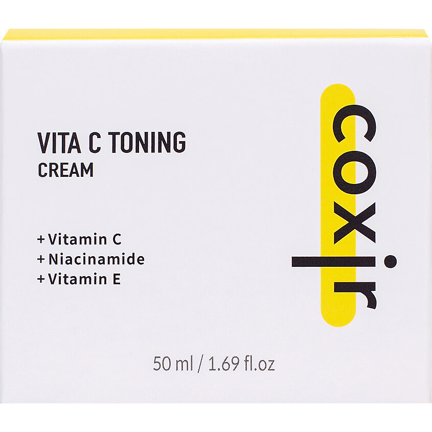 COXIR Крем с ниацинамидом и витамином С для сияющей ровной кожи Vita C Toning, 50 мл