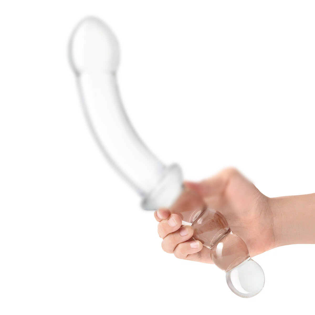 Анально-вагинальный фаллоимитатор 32 см Girthy Double Sided Dong With Anal Bead Grip Handle
