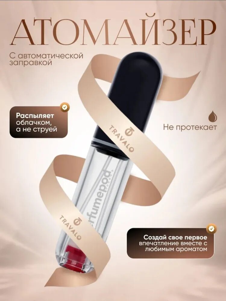 Travalo Флакон атомайзер для духов PerfumePod Pure Black