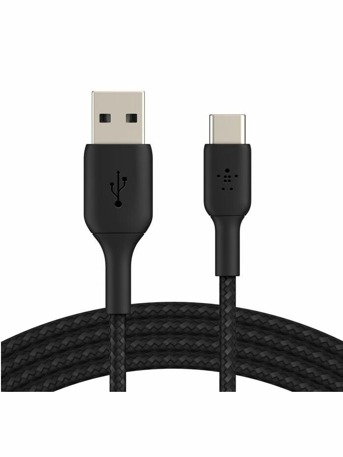 Кабель Belkin BoostCharge USB-A to USB-C Braided Cable. Длина: 3м. Цвет: черный
